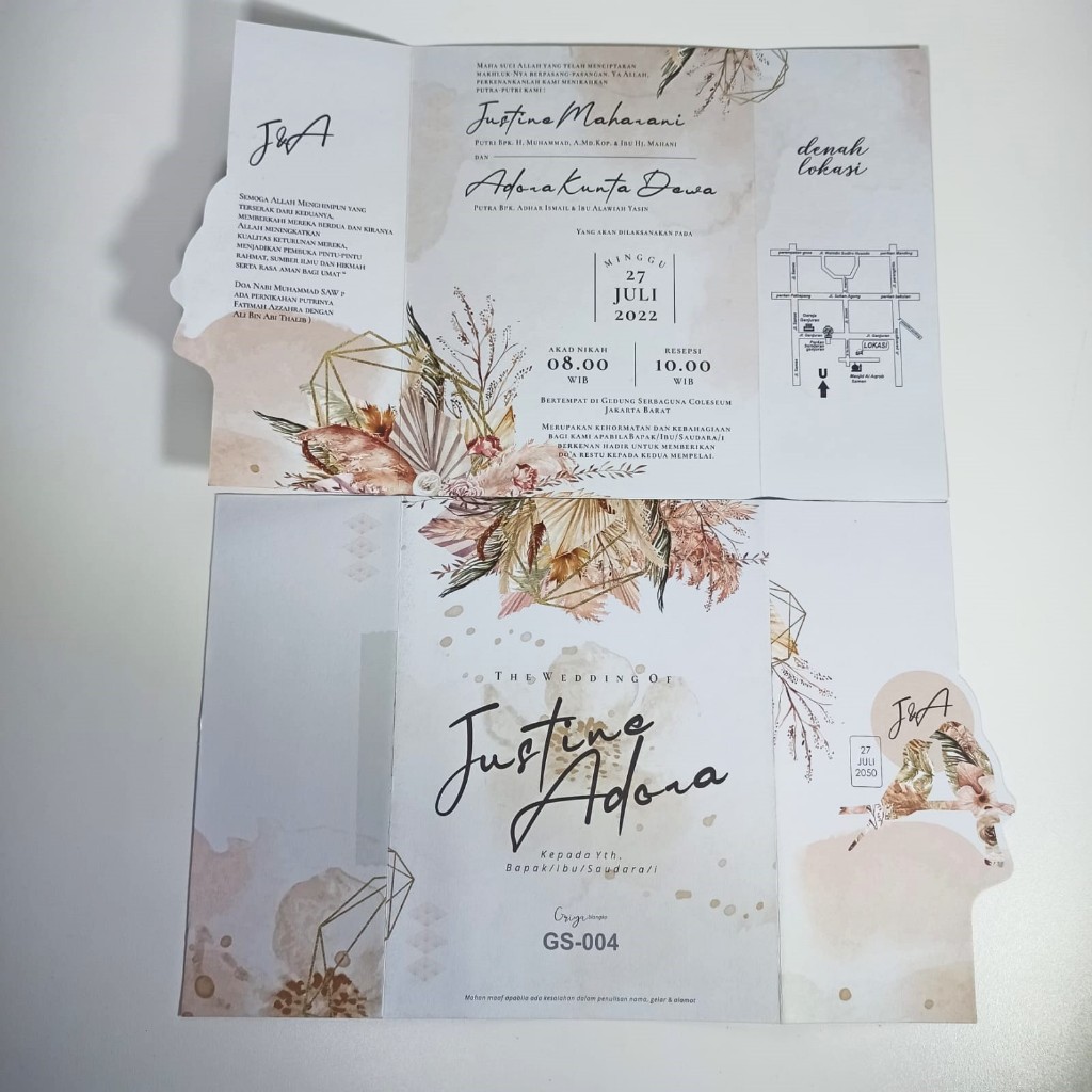 Jual UNDANGAN PERNIKAHAN MURAH SIMPEL | UNDANGAN LIPAT | SILVER EDITION ...