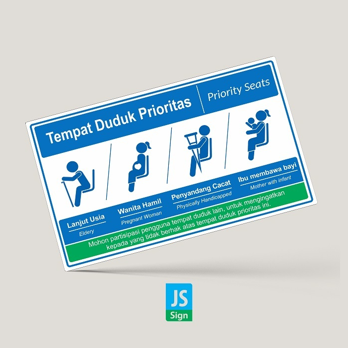 Jual STICKER TEMPAT DUDUK PRIORITAS | Shopee Indonesia