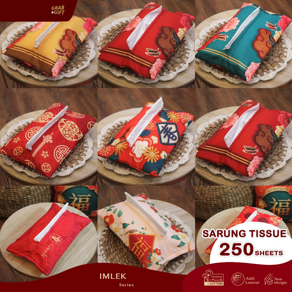 Jual SARUNG TISSUE Motif Print Motif Imlek 250 Sheets 30x18 cm / Tempat ...