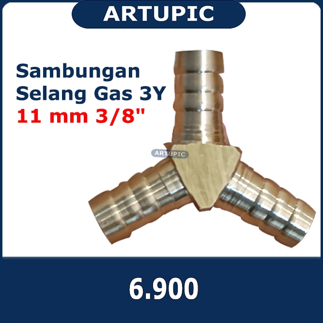 Jual Sambungan Selang Gas 3Y 11 mm 3/8" untuk Gasolec IGM Kuningan Y ...