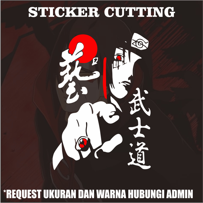 Jual Stiker Itachi / Stiker Cutting / Stiker Anime / Sticker naruto ...