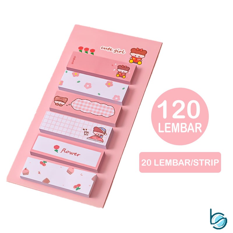 Jual Sticky Note Penanda Buku/Pengingat Hal/Catatan Tempel Warna Lucu ...