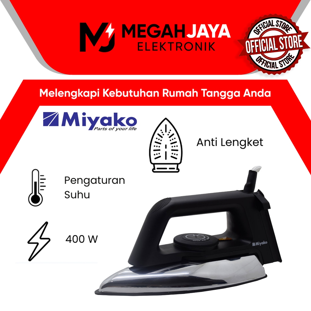 Jual [COD READY] MIYAKO SETRIKA EI-2000 B / EI 1008 M / EI1008 M / EI ...