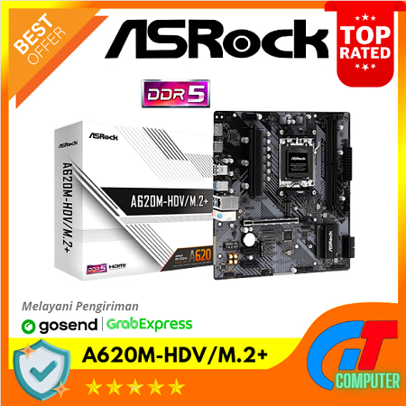 Jual ASROCK A620M-HDV/M.2+ | Motherboard AMD A620 Ryzen AM5 Micro ATX | Shopee Indonesia