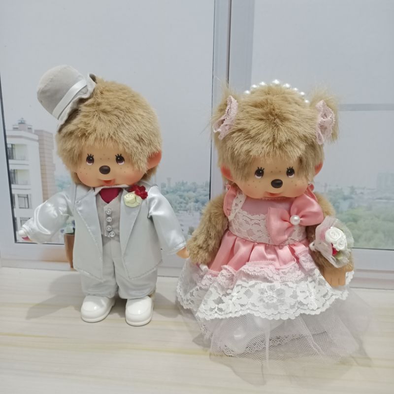 Jual Boneka Monchhichi Doll Wedding Set Original Sekiguchi Rare ...
