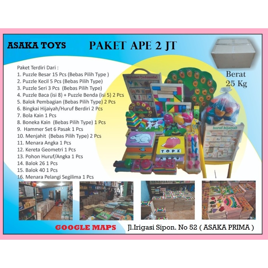 Jual Paket Alat Permainan Edukatif ( APE ) PAUD tahun 2024 - 2Jt ...