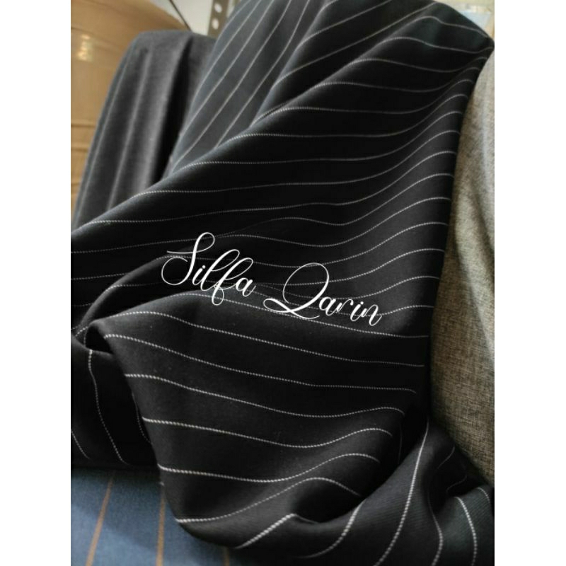Jual Kain Celana Jas Semi Wool Motif Salur Bahan Kain Jas Semi Wool Harga Per 05 Meter