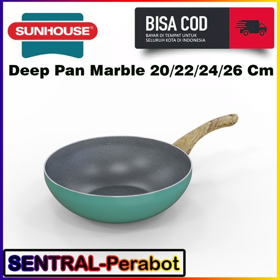 Jual Deep Pan Marble Sunhouse Clover 20/22/24/26 Cm | Shopee Indonesia