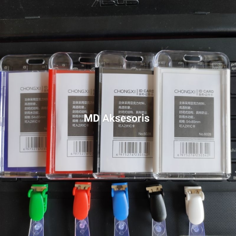 Jual Tempat Id Card Akrilik Holder Kartu Id Card Akrilik Warna ...