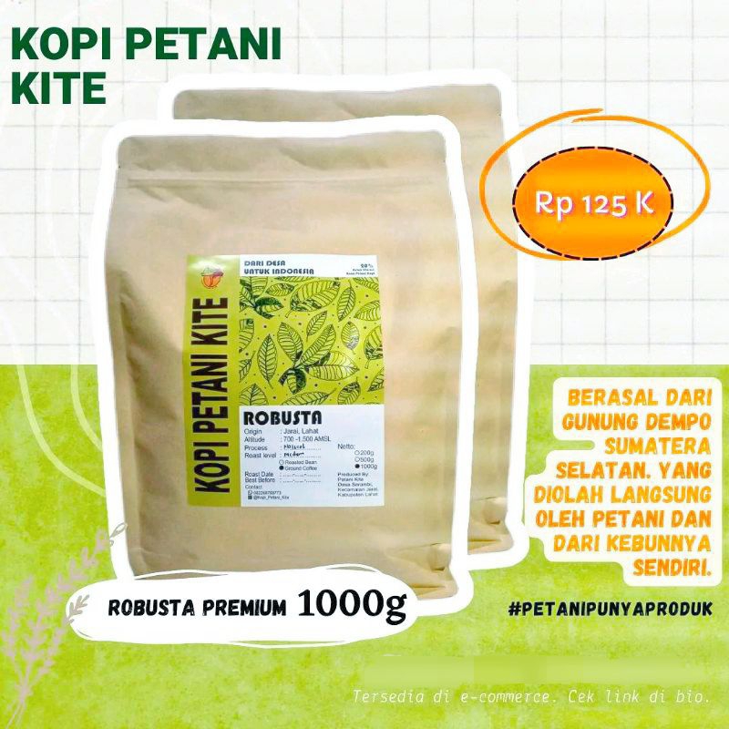 Jual KOPI PREMIUM 1 Kg powder/roast bean (Lereng Gunung Dempo, Kab ...