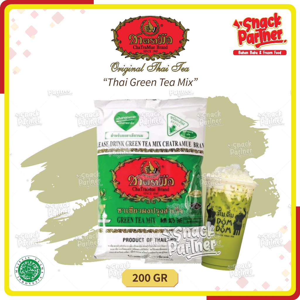 Jual CHATRAMUE Thai Green Tea 200 GR - Daun Teh Hijau Thailand Asli ...