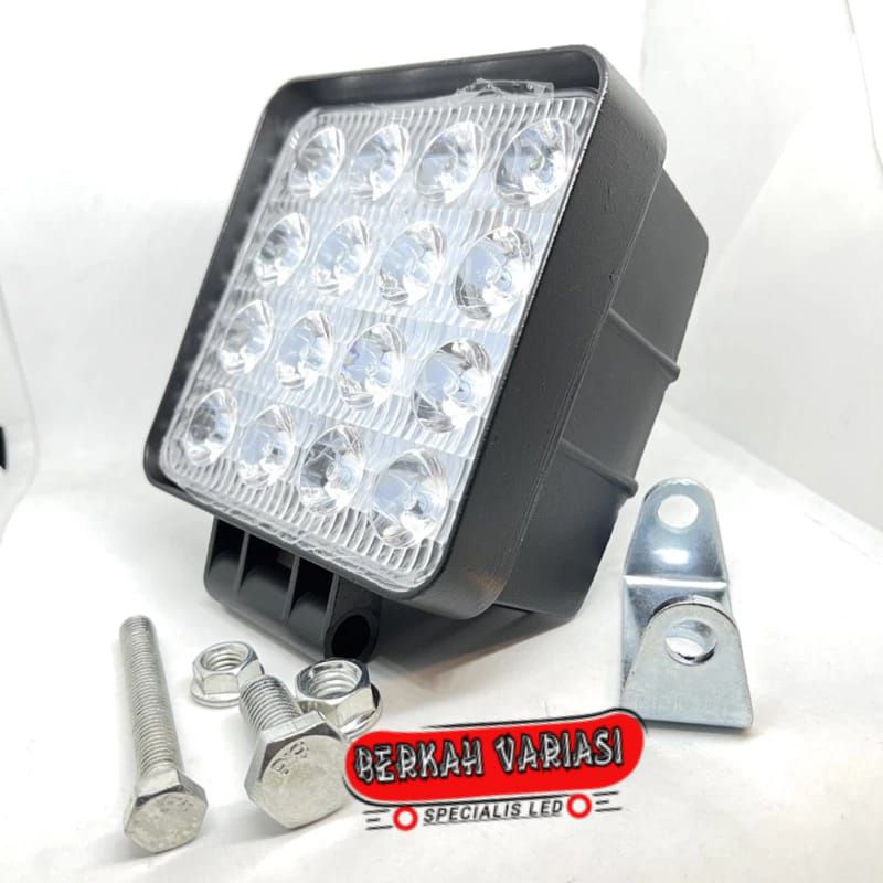 Jual LED WARK LINGHT / LAMPU KERJA SOROT 48 WATT 16 MATA 20MM 30MM 65MM ...