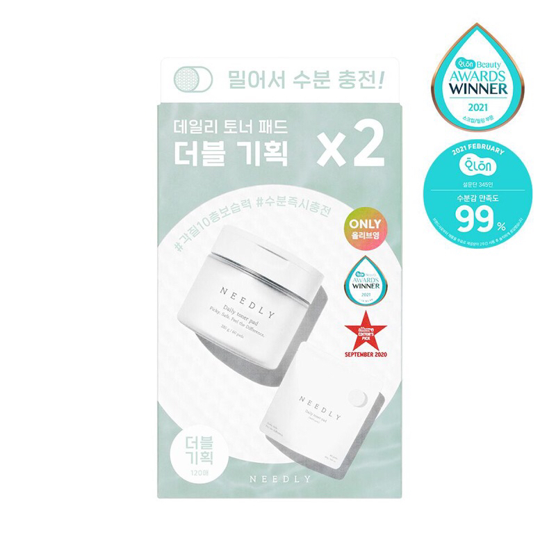 Jual NEEDLY Daily Toner Pad Double Package 60 Pads + Refill 60 Pads ...