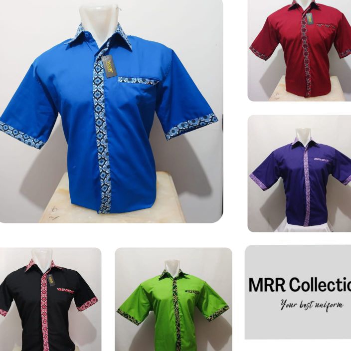 Jual modelTipe KEZ928 Seragam Kerja Kombinasi Batik Seragam Kerja Baju ...
