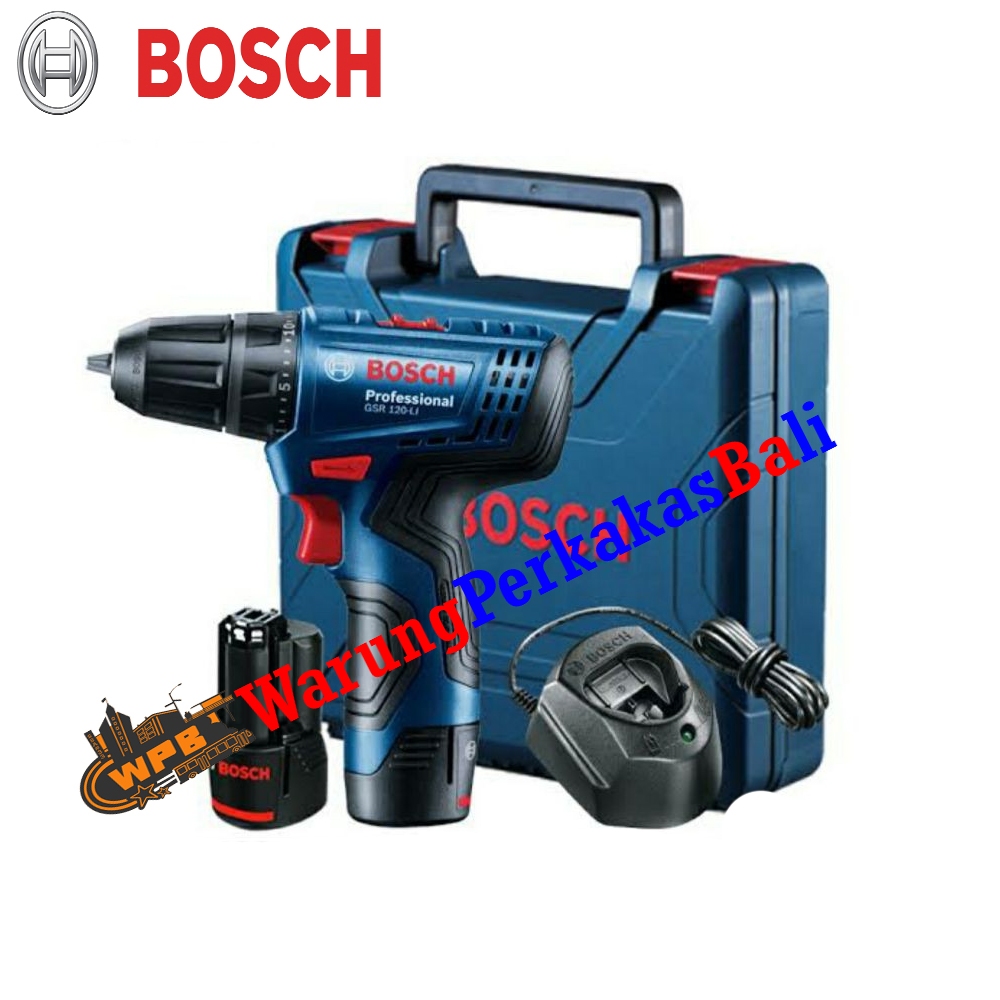 Jual BOSCH Cordless Drill GSR 120-Li Mesin Bor 10mm Tanpa Kabel / Bor ...