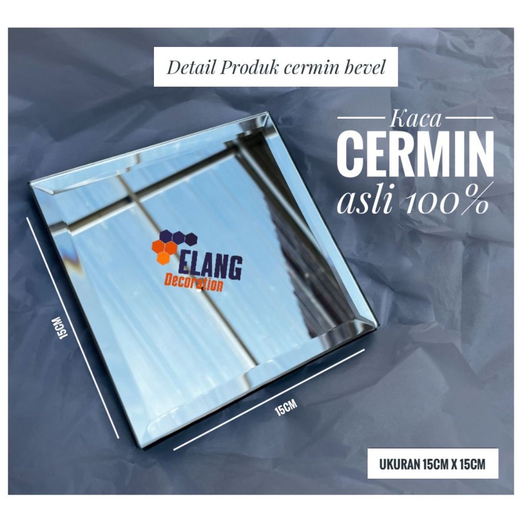 Jual HARGA SATUAN Kaca Cermin Bevel Ketebalan 5MM Kaca Asli 100% ...