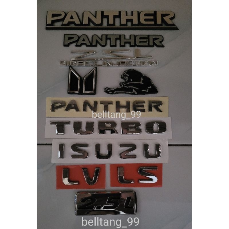 Jual Emblem logo tulisan panther isuzu/emblem logo panther new/ emblem ...