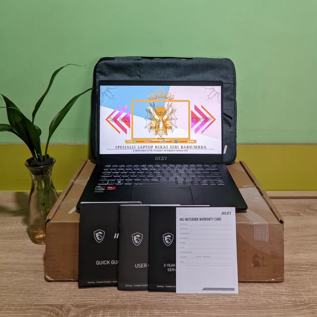 Jual MSi Modern 14 MS-14J Ryzen 5-5625U Ram 8GB DDR4 SSD M.2 NVMe 512GB ...