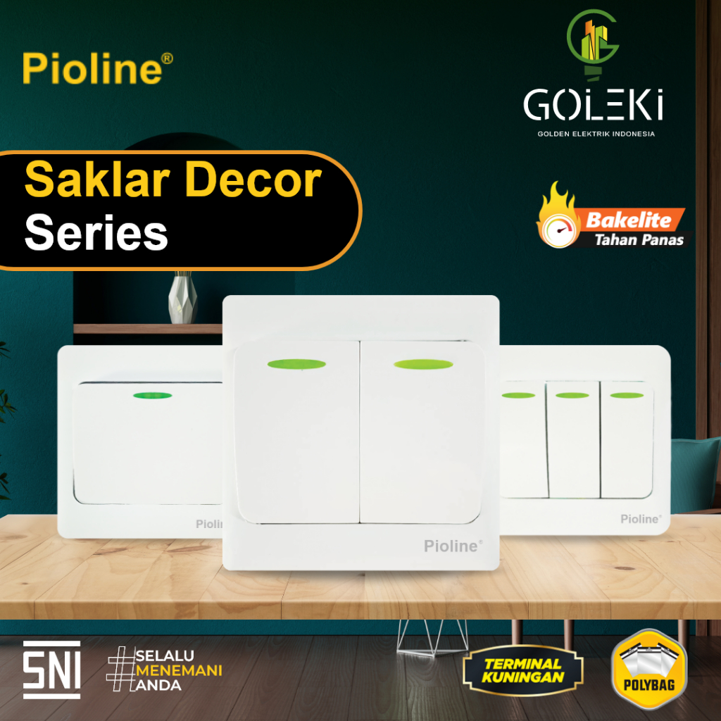Jual Goleki - Pioline Saklar Decor Sakelar On Off Switch 1 Gang 2 Gang ...