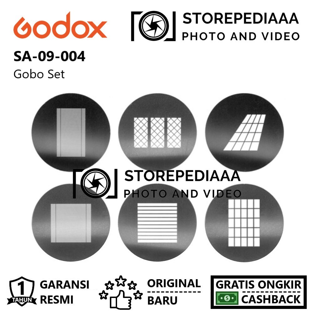Jual Godox SA-09-004 Gobo Set for SA-P Projection Attachment Flash LED | Shopee Indonesia
