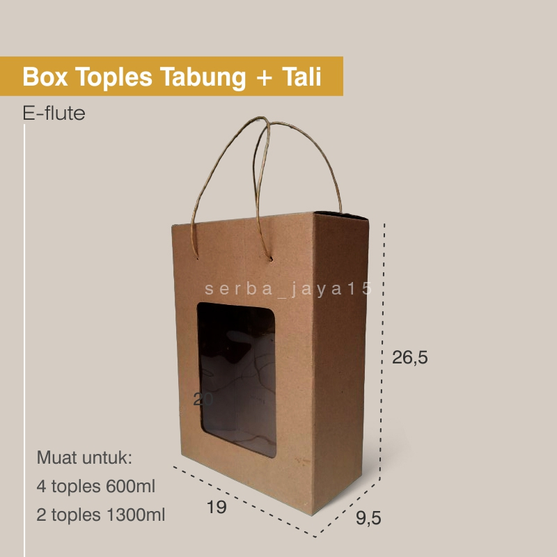 Jual Box Toples Gable Box + Tali/Box Toples Tabung 600 gr/1300 gr ...