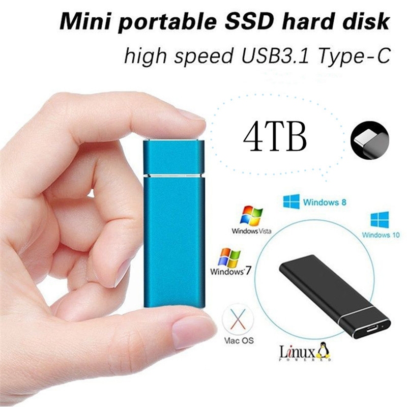 Jual SSD Eksternal 4TB USB 3.0 Type-C ssd laptop PC ssd portable ...
