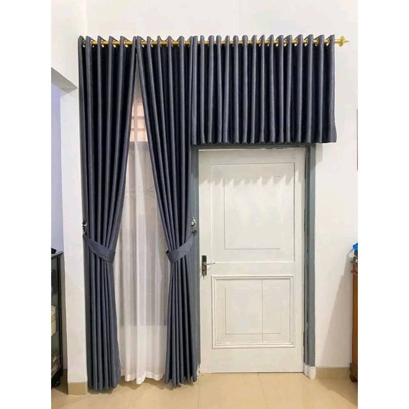 Jual gordyn polos 9 varian warna gorden blackuot Jendela/pintu ...