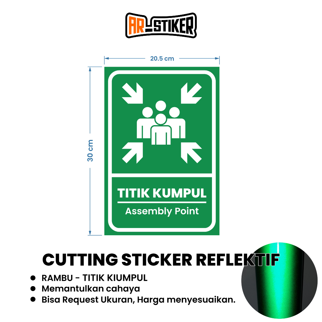 Jual Stiker Rambu Titik Kumpul Reflektif | Shopee Indonesia