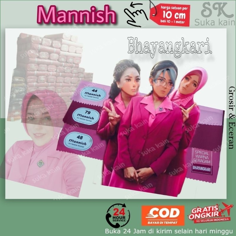 Jual Mannish Kain bahan seragam PSH PSU PSR Bhayangkari harga Per 10 Cm | Shopee Indonesia