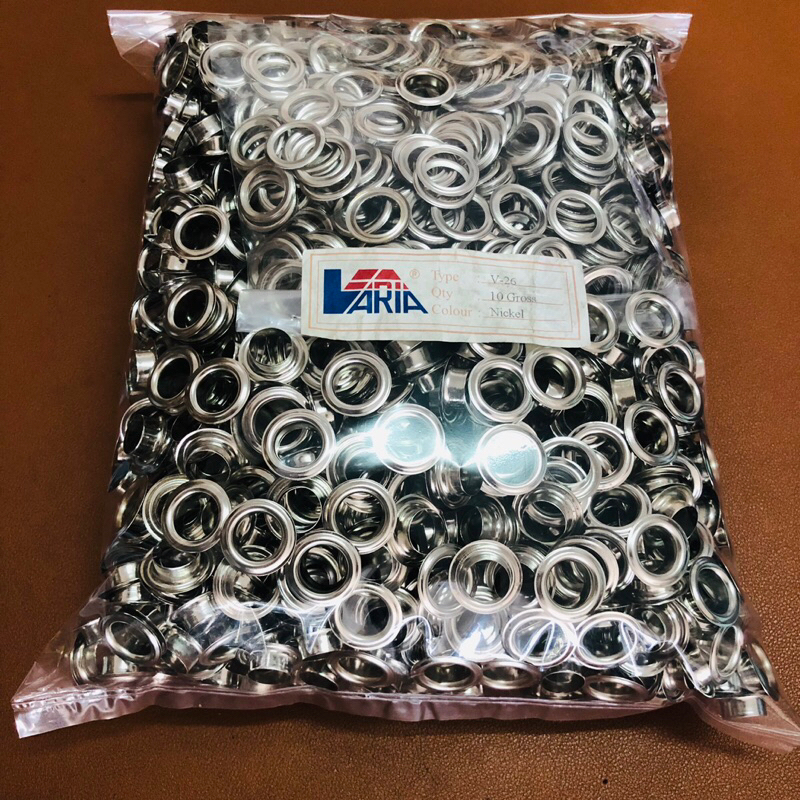 Jual mata ayam 12mm + ring / mata eyelet 12mm / mata ayam spanduk, tas ...