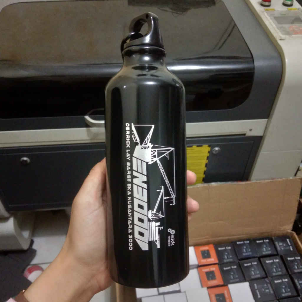 Jual Botol Minum Sport 500ML Stainless Carabiner Custom Full Printing ...