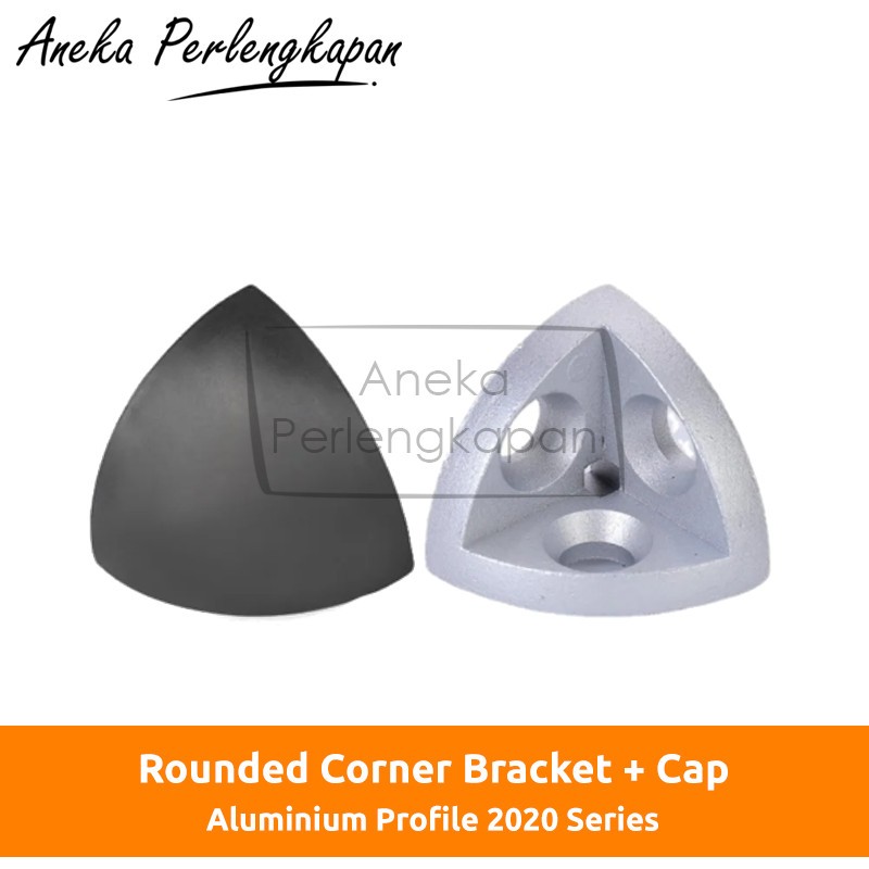Jual Aluminium Profile Rounded Corner Bracket With ABS Cap Profile 2020 ...