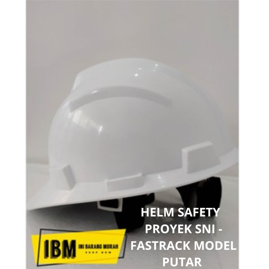 Jual HELM PROYEK PUTIH DALAMAN PUTAR/WHITE SAFETY HELMET FAST TRACK ...