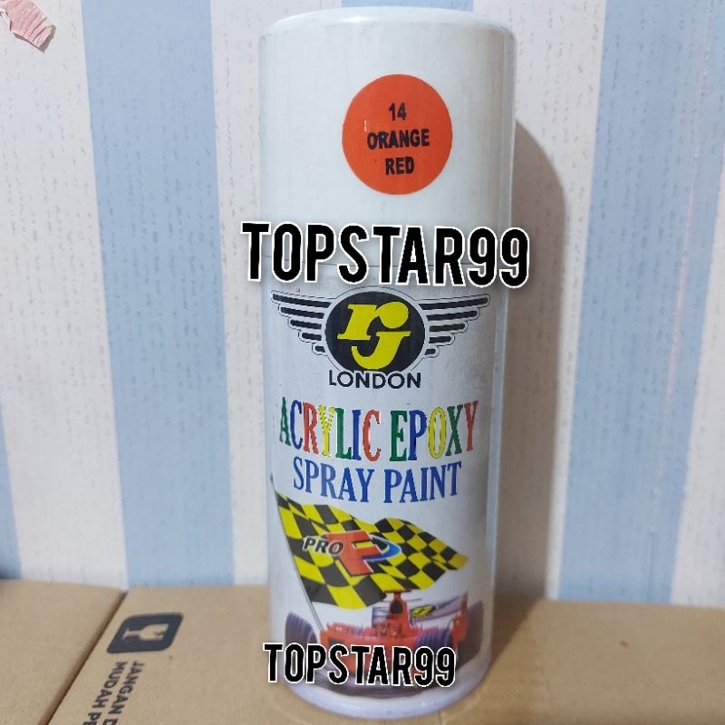 Jual Pilok Cat RJ Orange RED 14 Orange Merah 300cc Spray Paint | Shopee ...