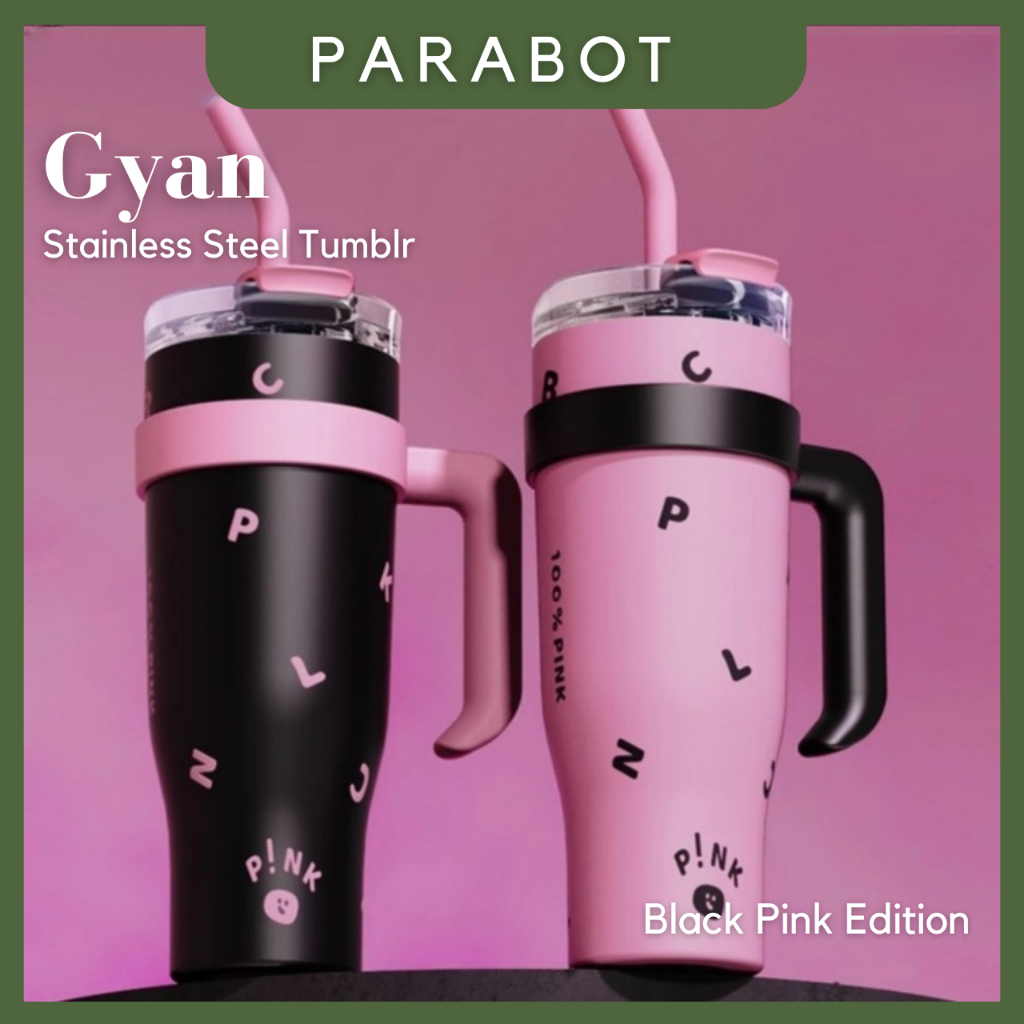 Jual [Parabot] GYAN Black Pink Edition Tumbler Stainless Steel 1,2 ...