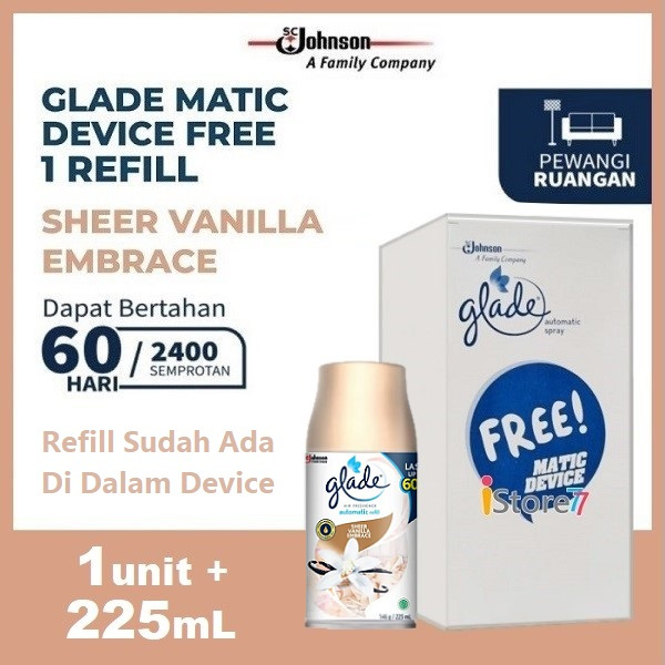 Jual Glade Matic Device Alat + Refill Ocean Escape / Lavender & Vanilla / Vanilla & Oudwood ...