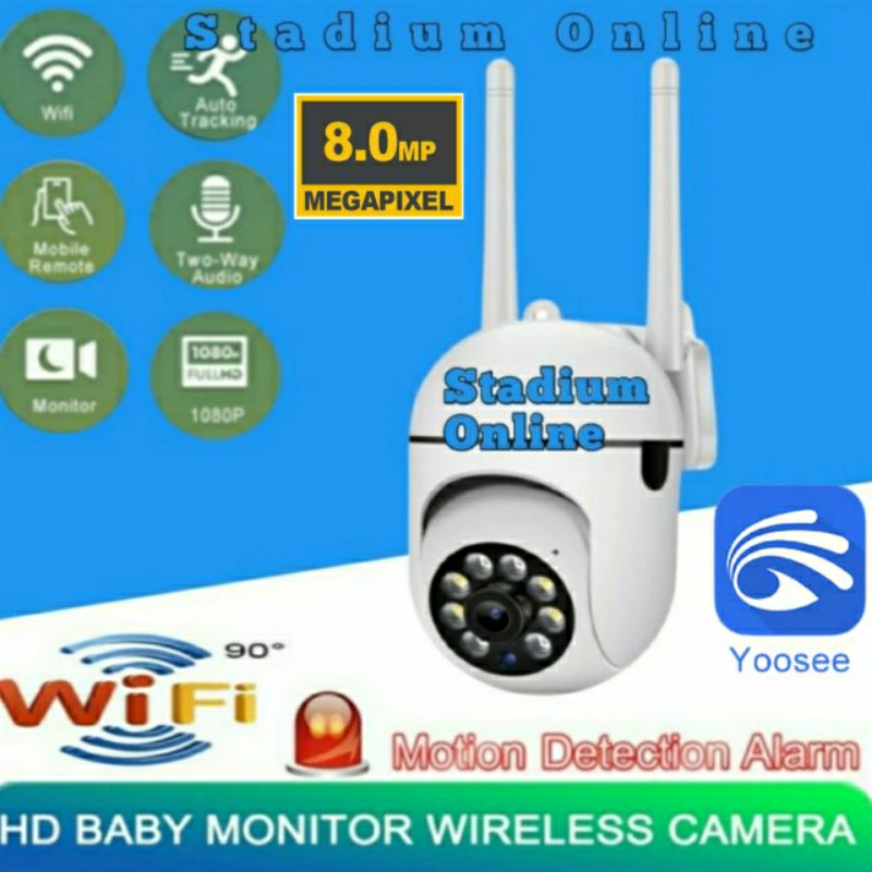 Jual IPCam CCTV App Yoosee 8MP Motion Tracking / Bisa Buat Indoor Dan Outdoor | Shopee Indonesia