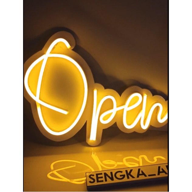 Jual PALING MURAH Lampu Nama Neon Flex estetik Neon Sign OPEN | Shopee ...