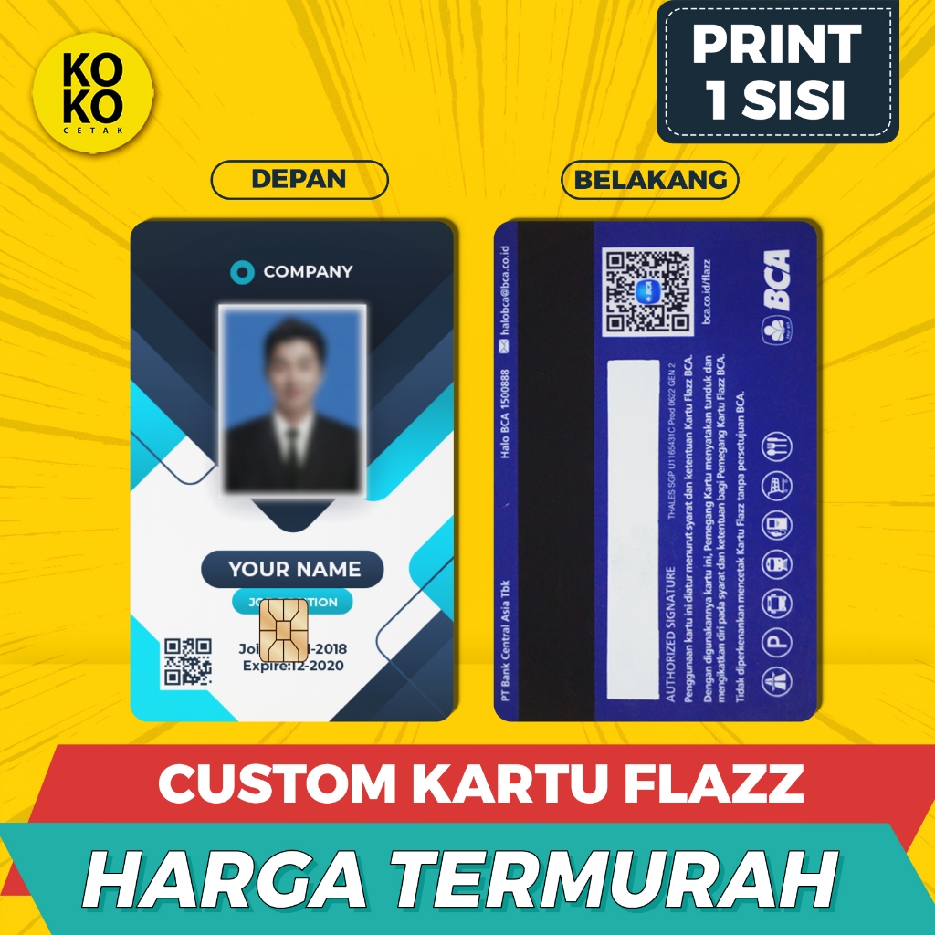 Jual Custom Kartu FLAZZ 1 sisi Bisa Cetak Foto / Gambar Bebas Gen 2 ...