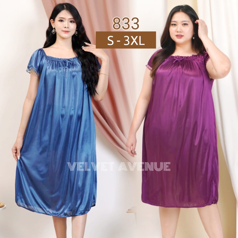 Jual Daster Wanita Satin Murah Bigsize fit L XL XXL Jumbo Cantik Import ...