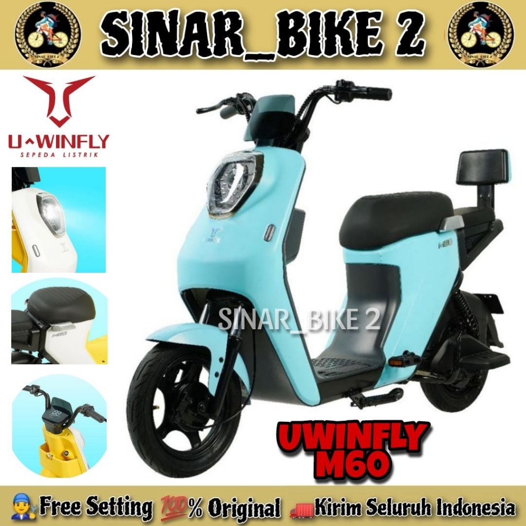 Jual Sepeda Listrik UWINFLY M60 / M 60 Terbaru 500 Watt Garansi Resmi ...