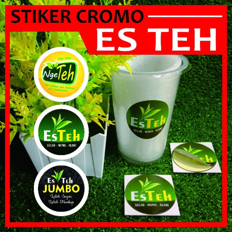 Jual STIKER CROMO LABEL ES TEH | Shopee Indonesia