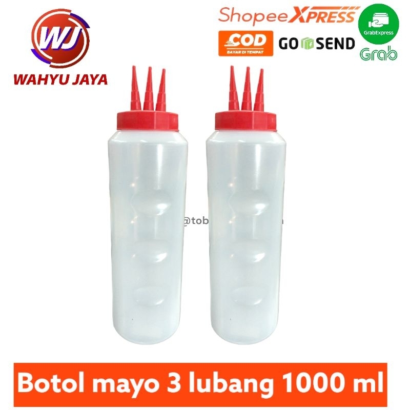 Jual botol mayo 3 lubang 1000 ml | Shopee Indonesia