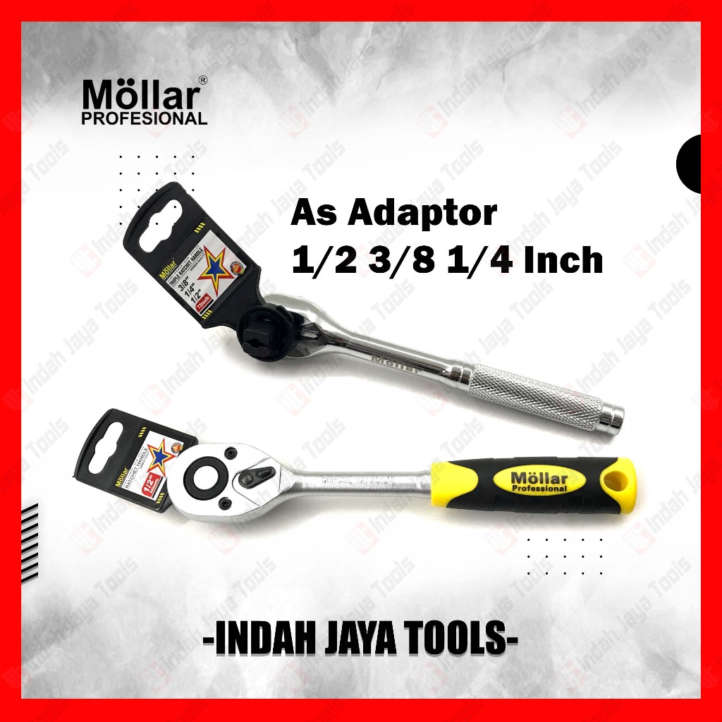 Jual MOLLAR Gagang Kunci Sok Ratchet 1/2 Inch - Rachet Otomatis Stang ...