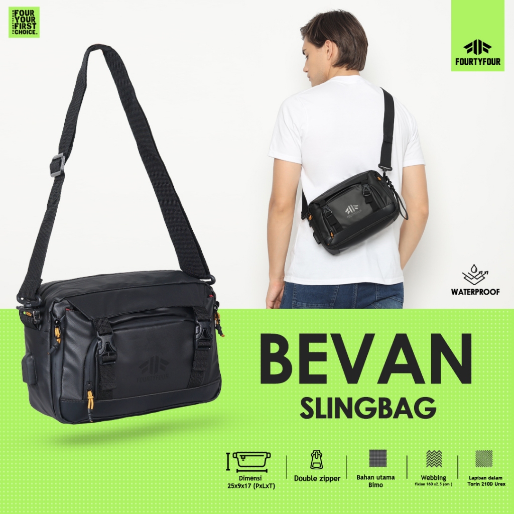 Jual FOURTYFOUR BEVAN - Tas Selempang Pria Premium Waterproof ...