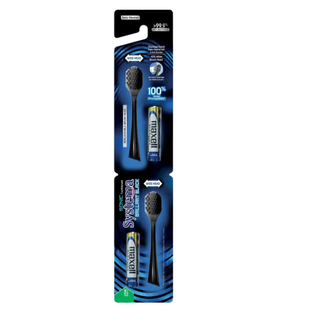 Jual Systema Sonic Electric Toothbrush SIkat Gigi Brilliant Black Wide ...