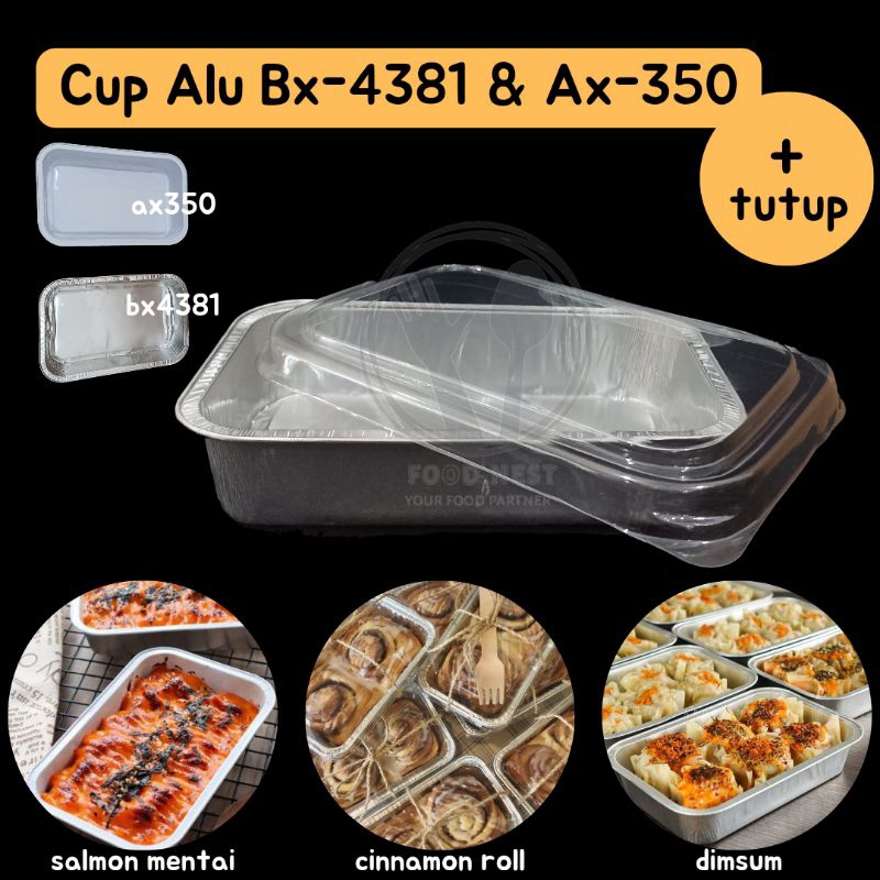 Jual CUP ALU ALUMUNIUM FOIL + TUTUP BX4381 AX350 CUP ALU FOIL CUP ...
