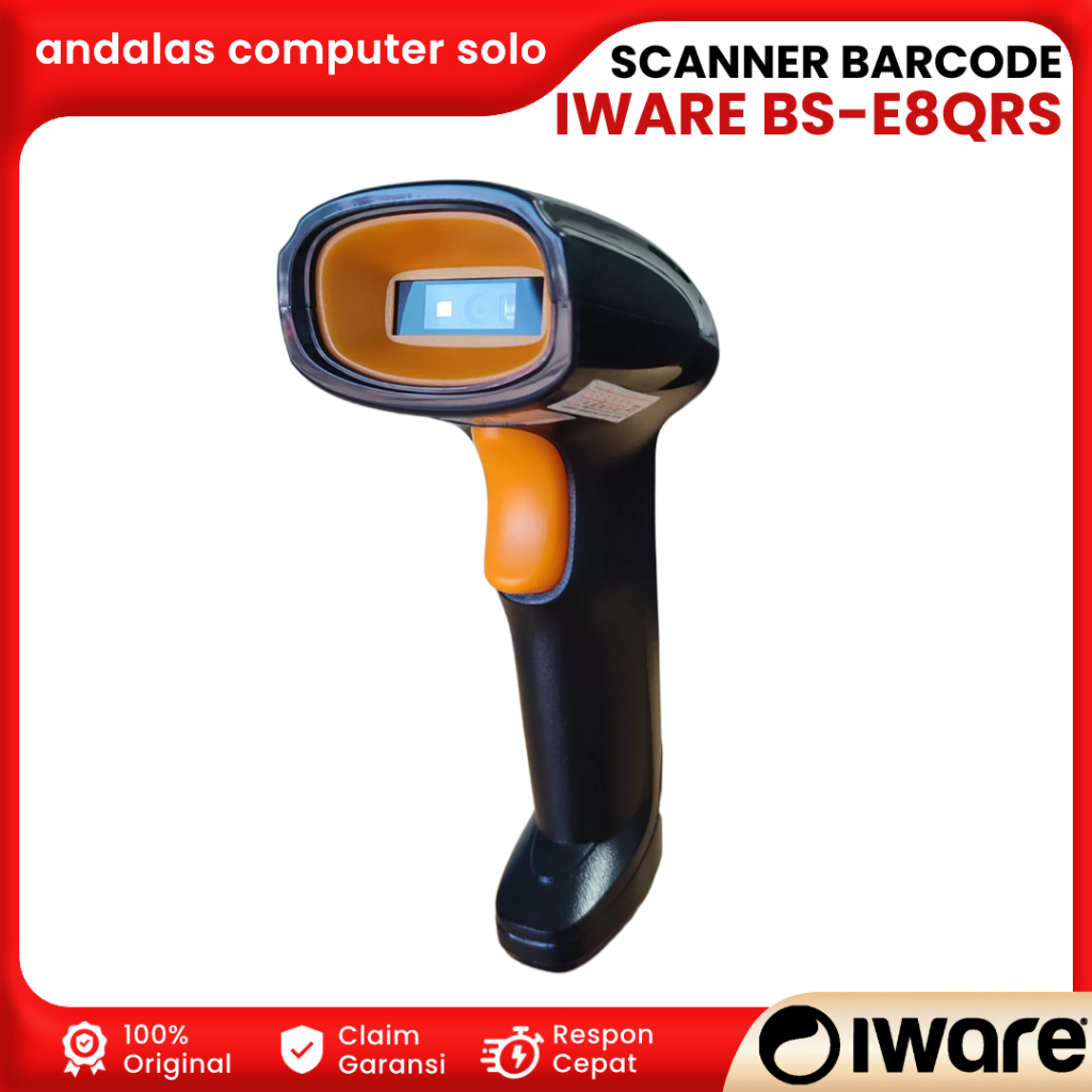 Jual Barcode Scanner 2D QR Code USB - Iware BS-E8QRS FREE STAND Handheld | Shopee Indonesia