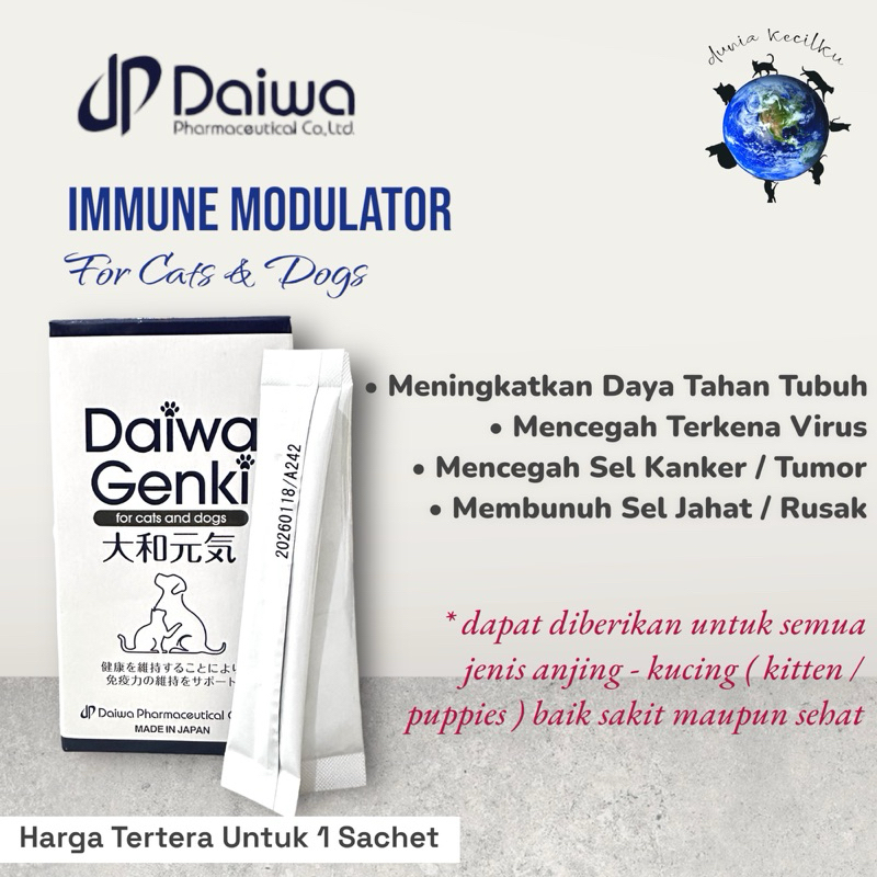 Jual Daiwa Genki Immune Modulator For Cats & Dogs - Anti Virus / Immune ...