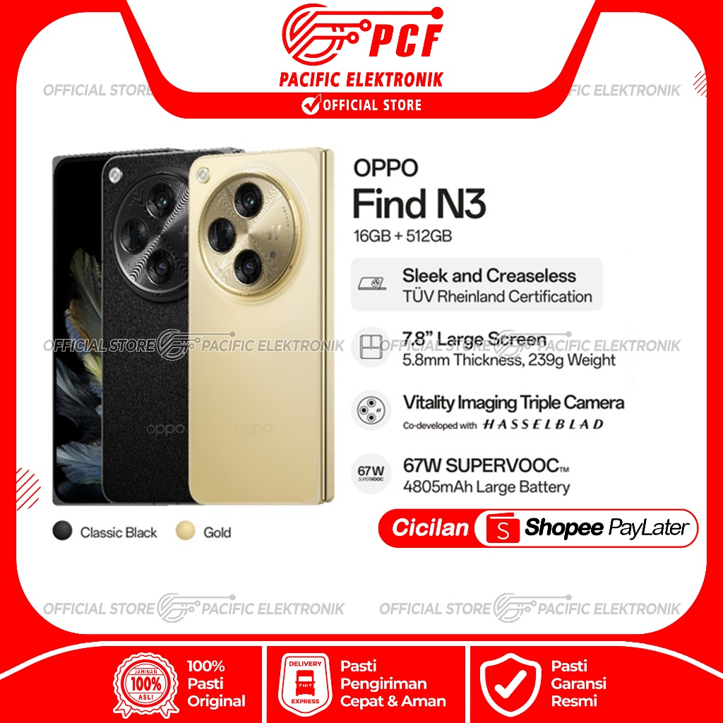 Jual Handphone Smartphone OPPO Find N3 16GB/512GB Foldable Handphone ...